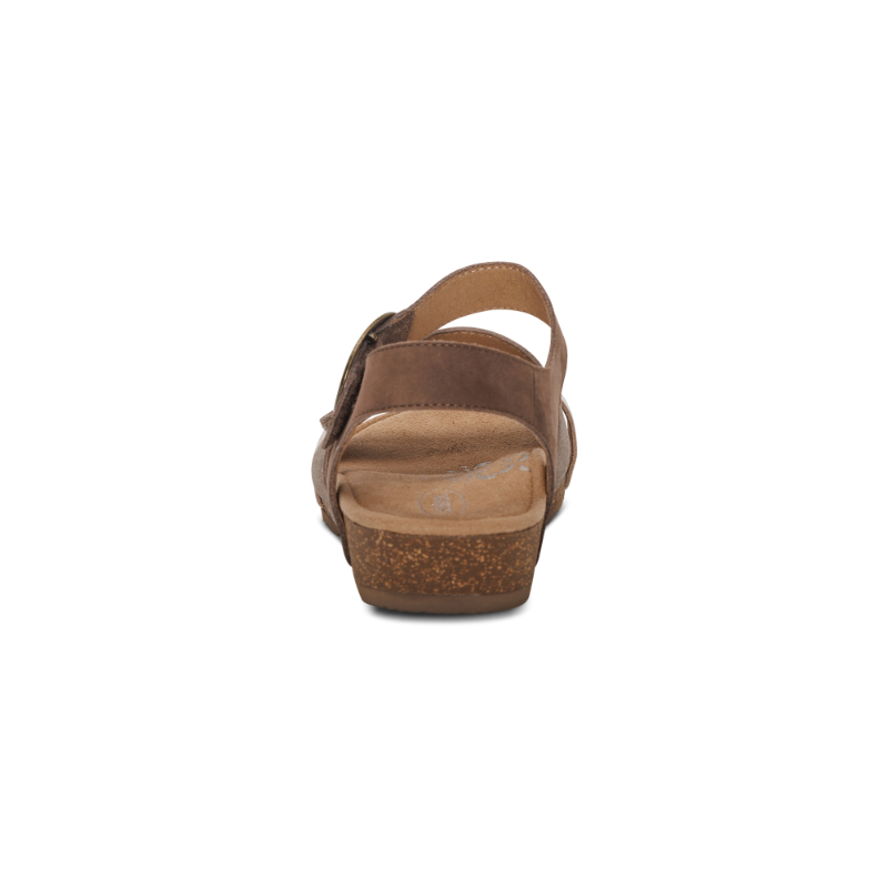 Aetrex Lilly Taupe Sandal Memory Foam Arch Support – Foot Solutions